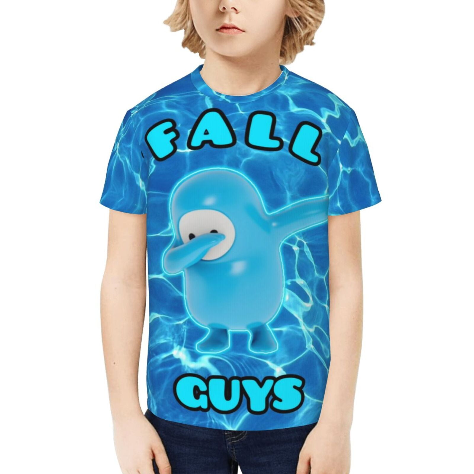 Fall Guys Kids 3D Print Graphic T Shirts Funny Cartoon Casual Short ...