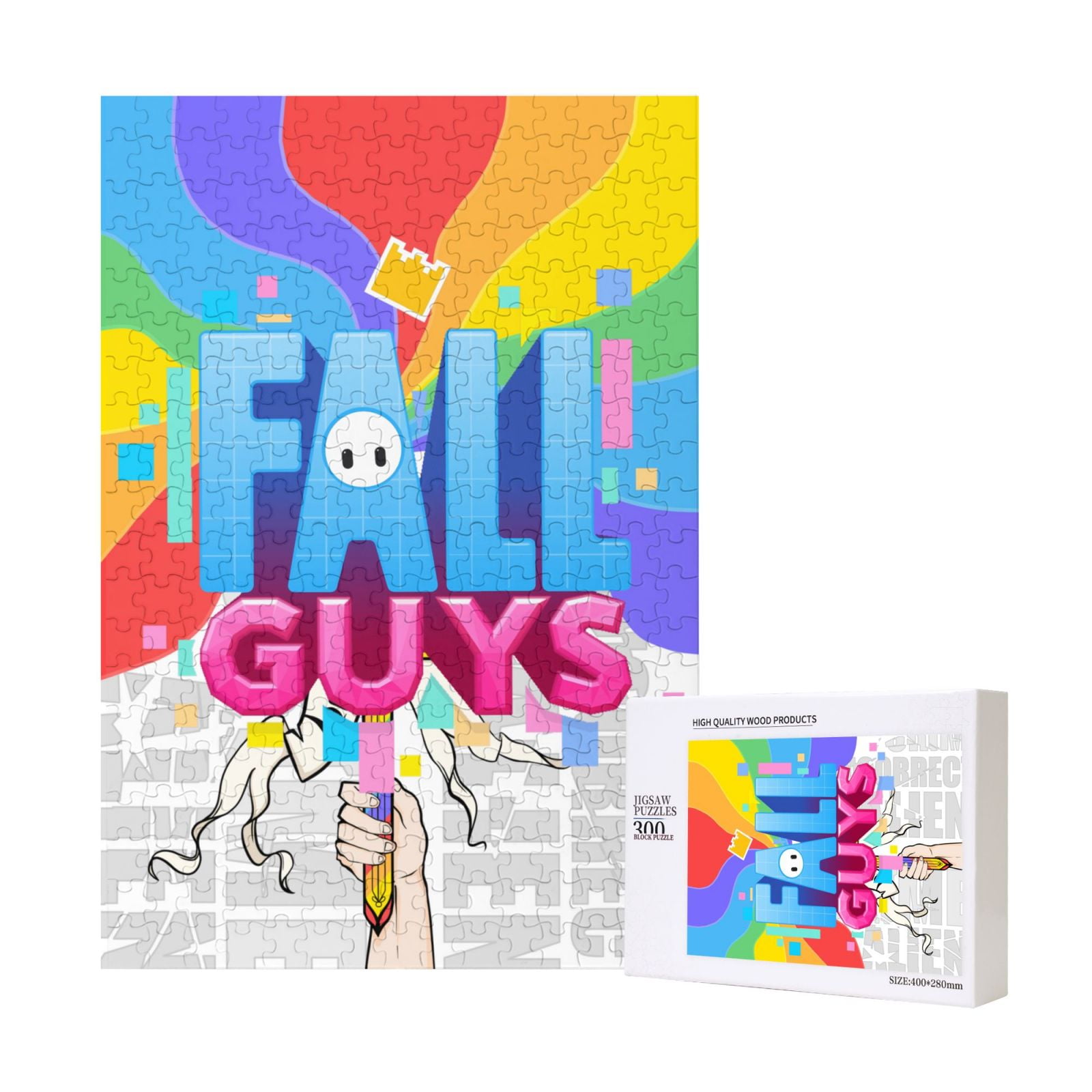 Fall Guys Logo 07 Picture Puzzle For Adults - 300 Piece Of Wooden ...