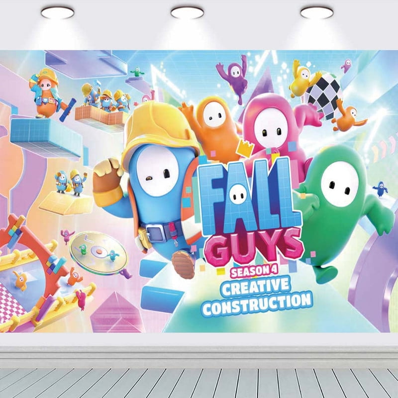 Fall Guys Party Supplies Backdrop Banner Poster Birthday Decorations ...