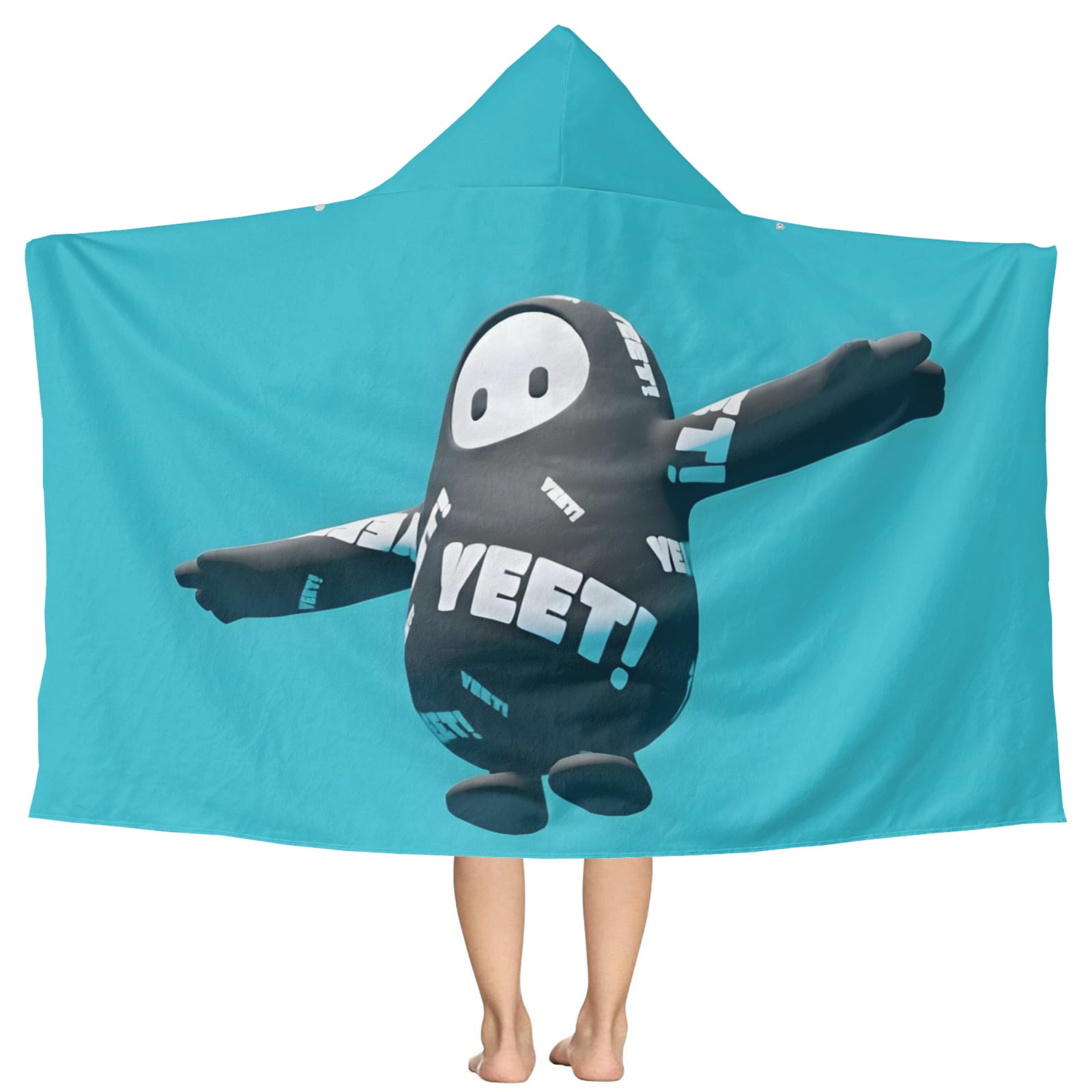 Fall Guys Pattern Beach Poncho - Microfiber - Towel - Kids Lightweight ...
