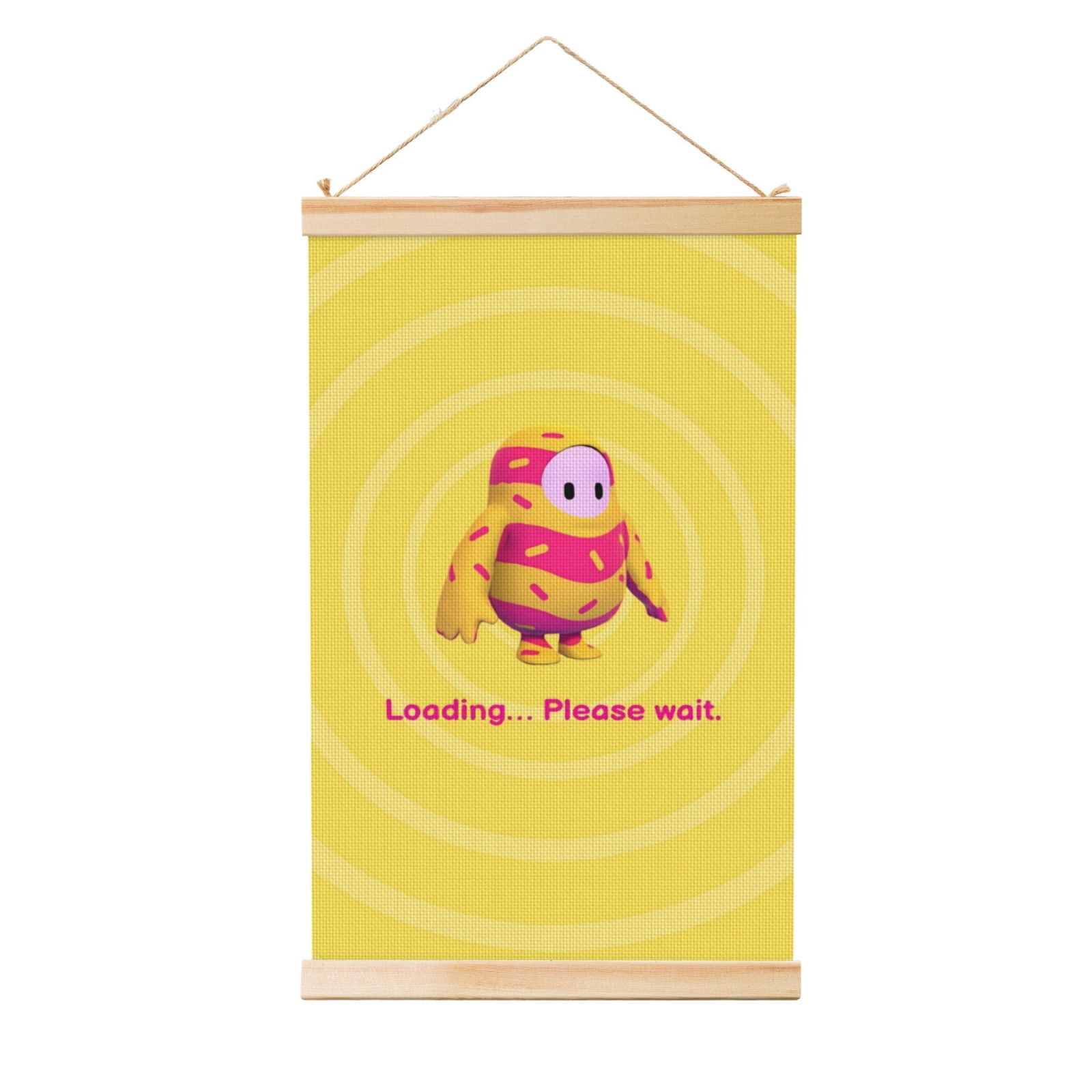 Fall Guys Posters Wall Hanging Wooden Shaft Poster Wall Art Aesthetic ...