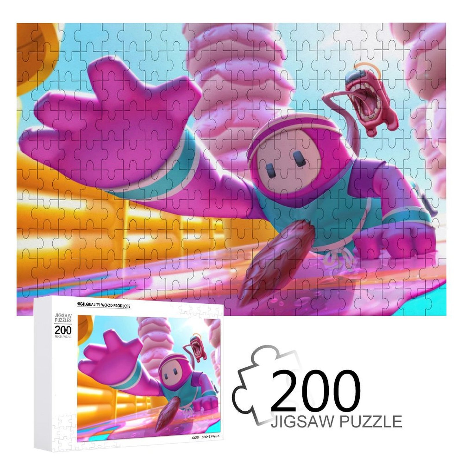 Fall Guys Puzzle For Adults & Kids - 200 Piece Jigsaw Puzzle - Walmart.com