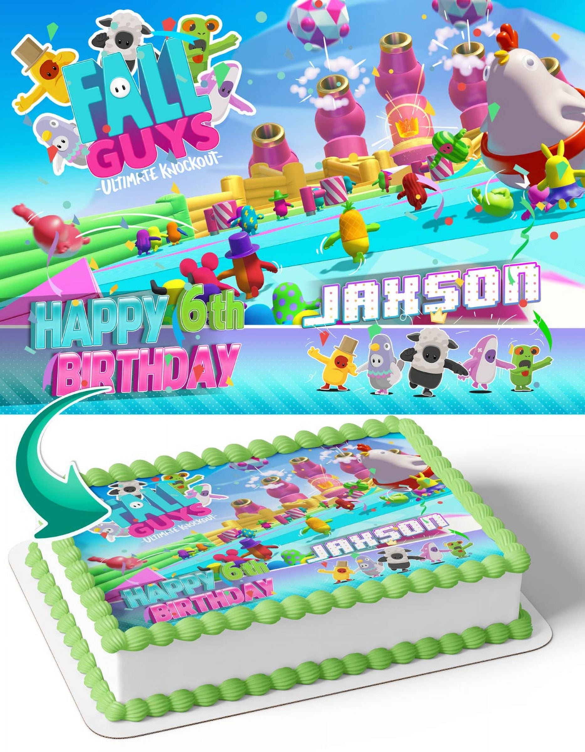 Fall Guys Ultimate Knockout FGU Edible Cake Image Topper Personalized ...