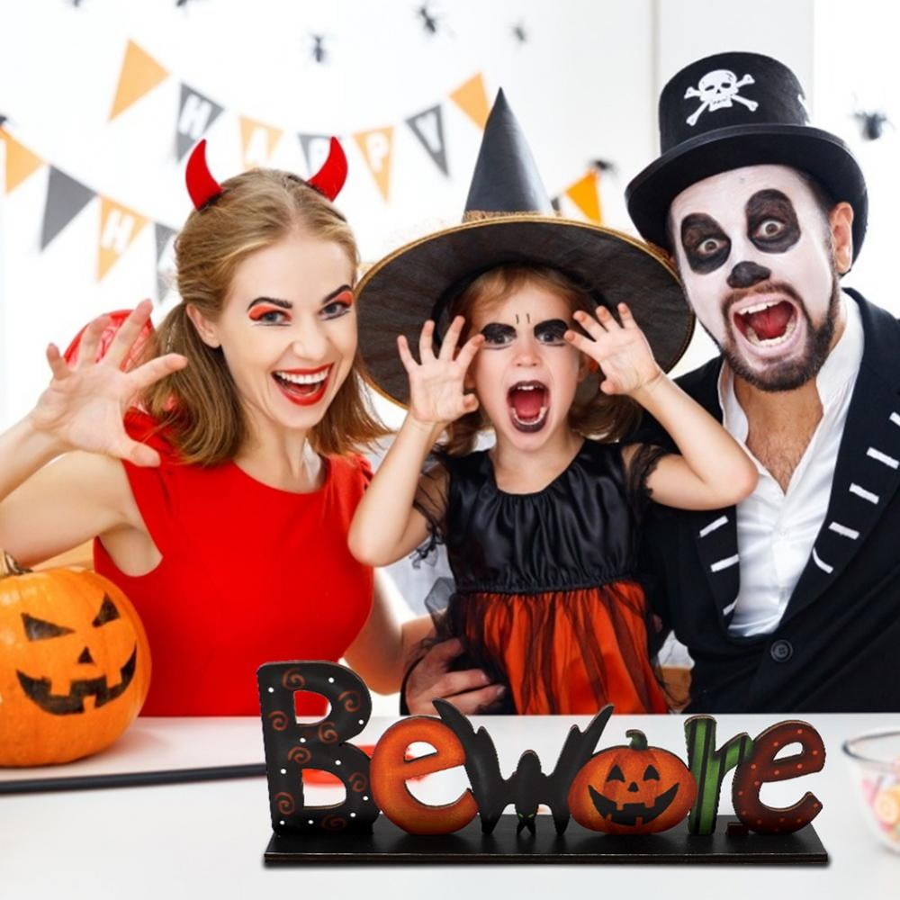 Fall Halloween Table Decorations Happy Halloween Wooden Centerpiece ...