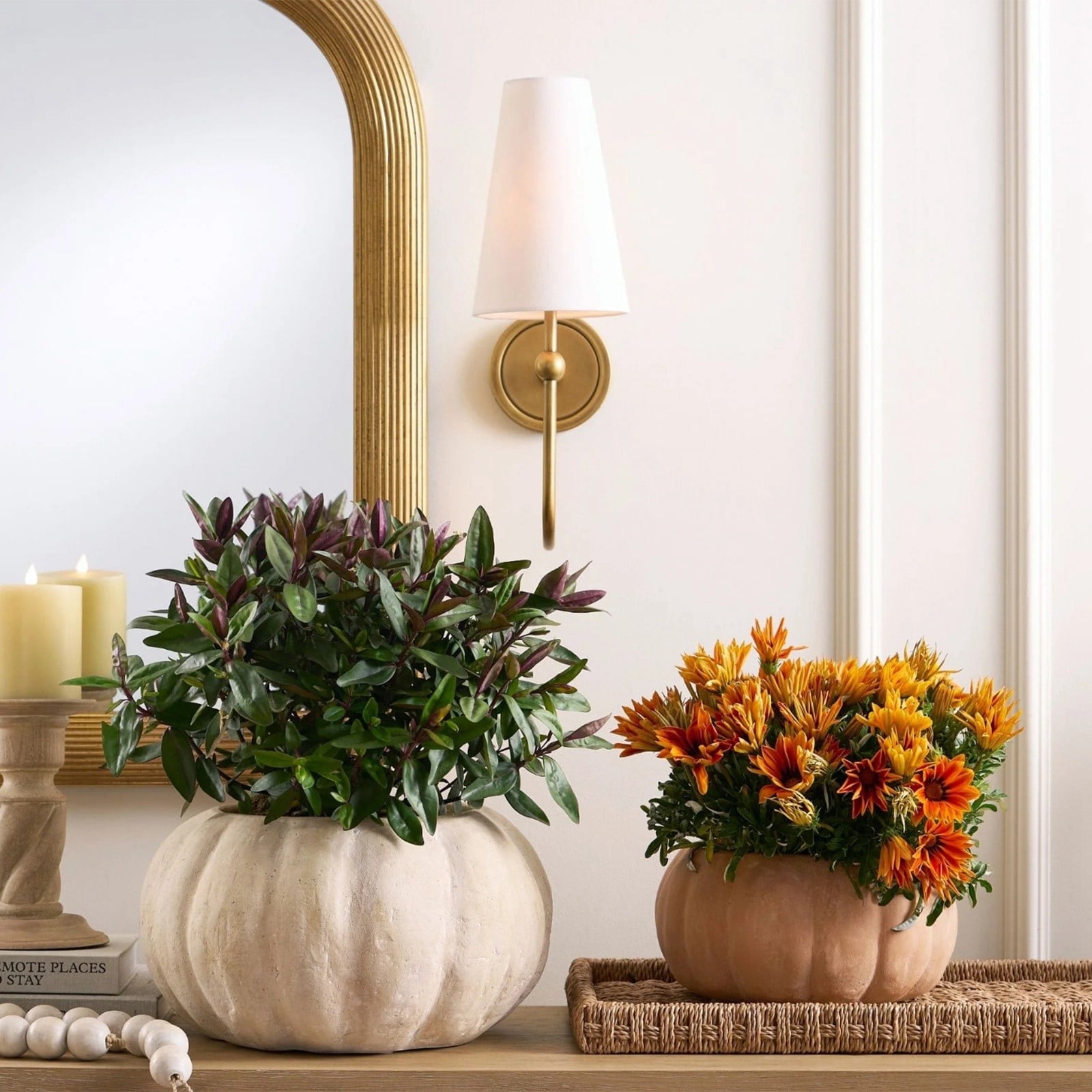 Fall Handmade Terracotta Pumpkin Flower Pot - Halloween Planter for ...