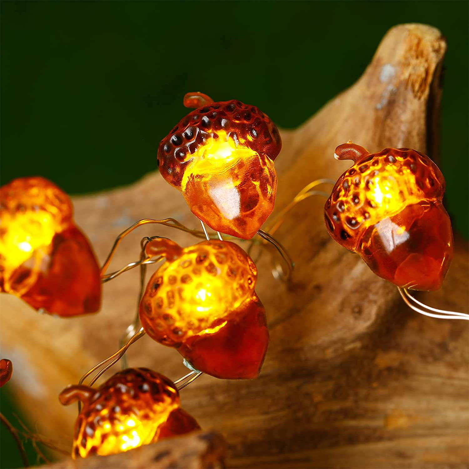 Fall Harvest 3D Acorn String Lights, Decorative Lights Copper Wire 16 ...