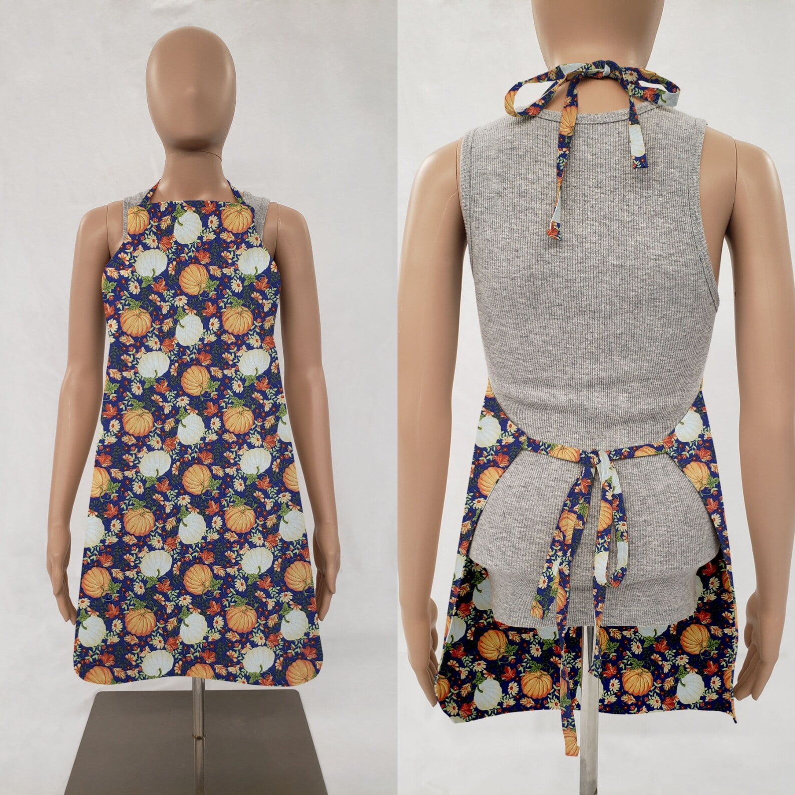 Fall Harvest Bib Apron by Penny's Needful Things (Pumpkins on Purple ...