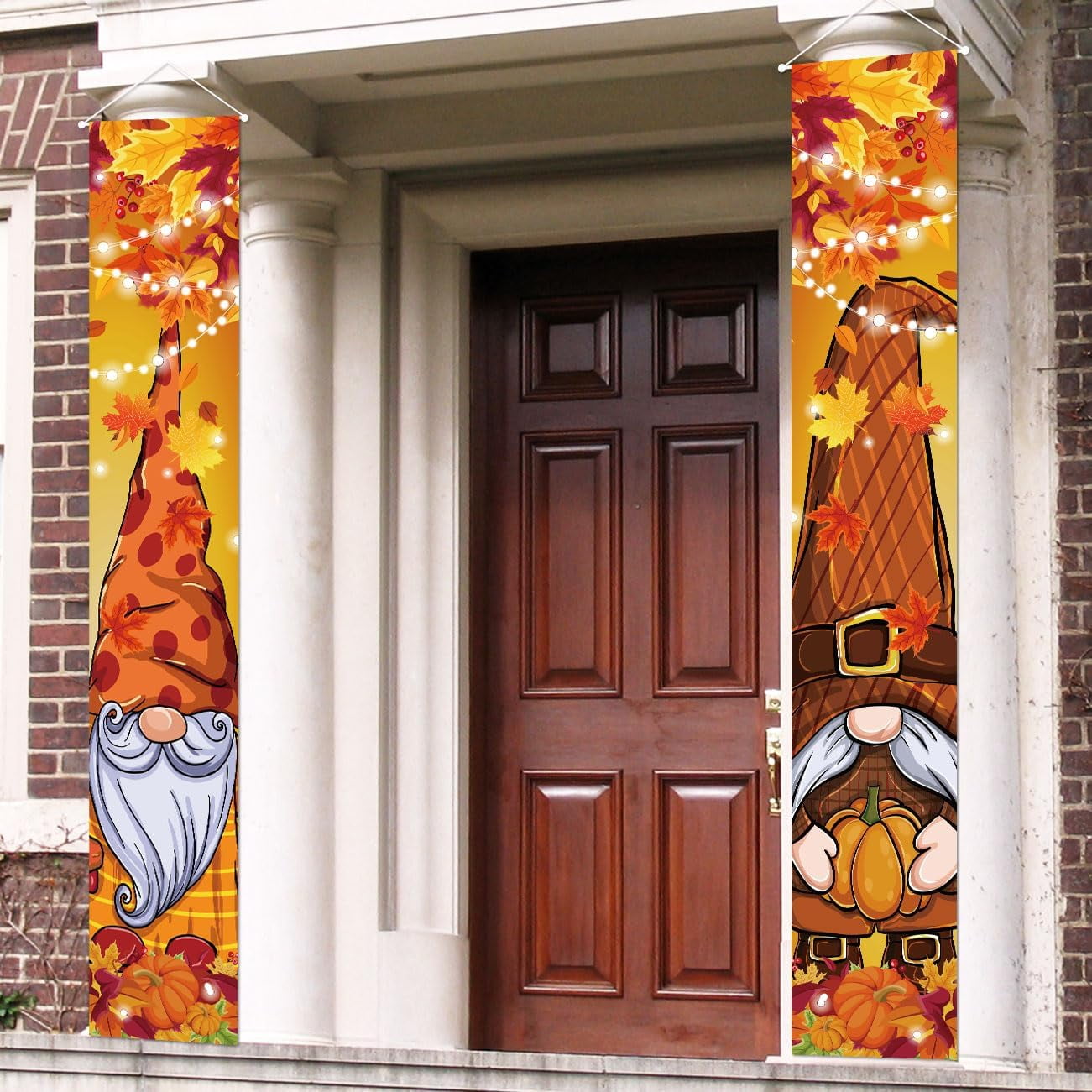 Fall Harvest Dwarf Porch Banner for Front Door - Thanksgiving ...