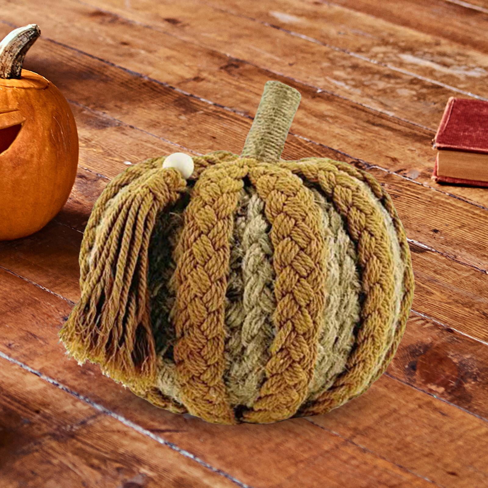 Fall Harvest Pumpkin Handwoven Home Display Dinner Table Artificial ...