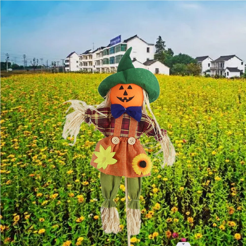 Fall Harvest Scarecrow Decor, Small Happy Thanksgiving Standing ...