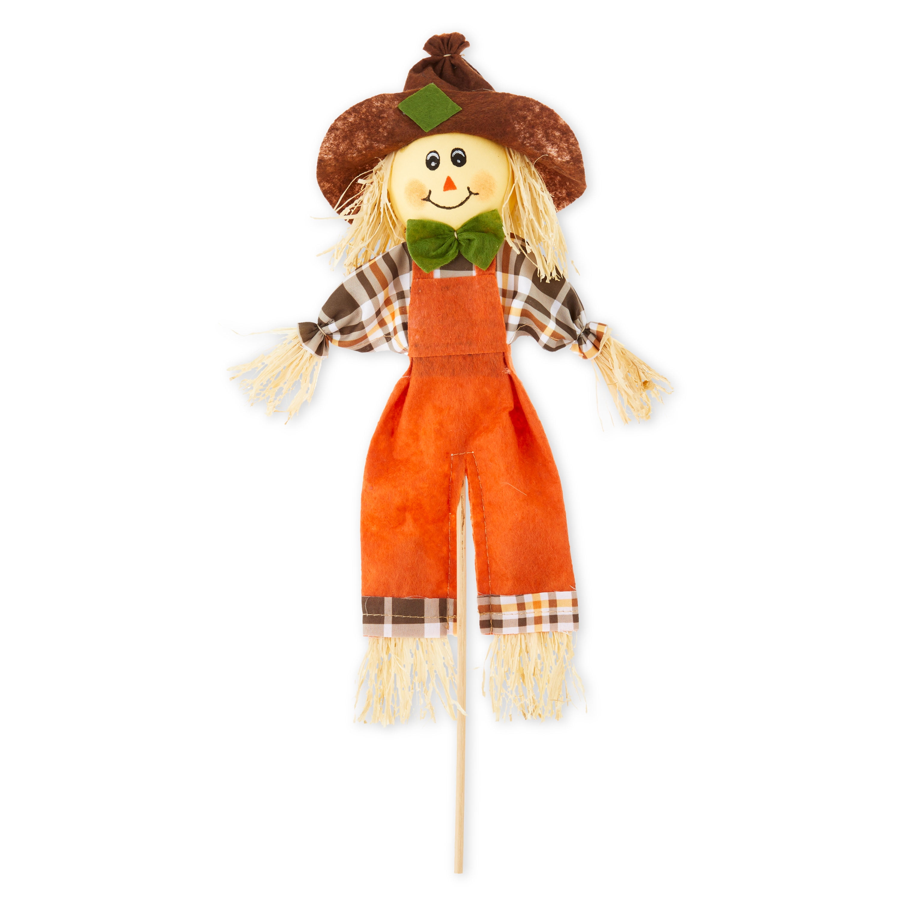 Fall, Harvest Scarecrow Pick Decoration, Orange and Green, 14 in, by ...
