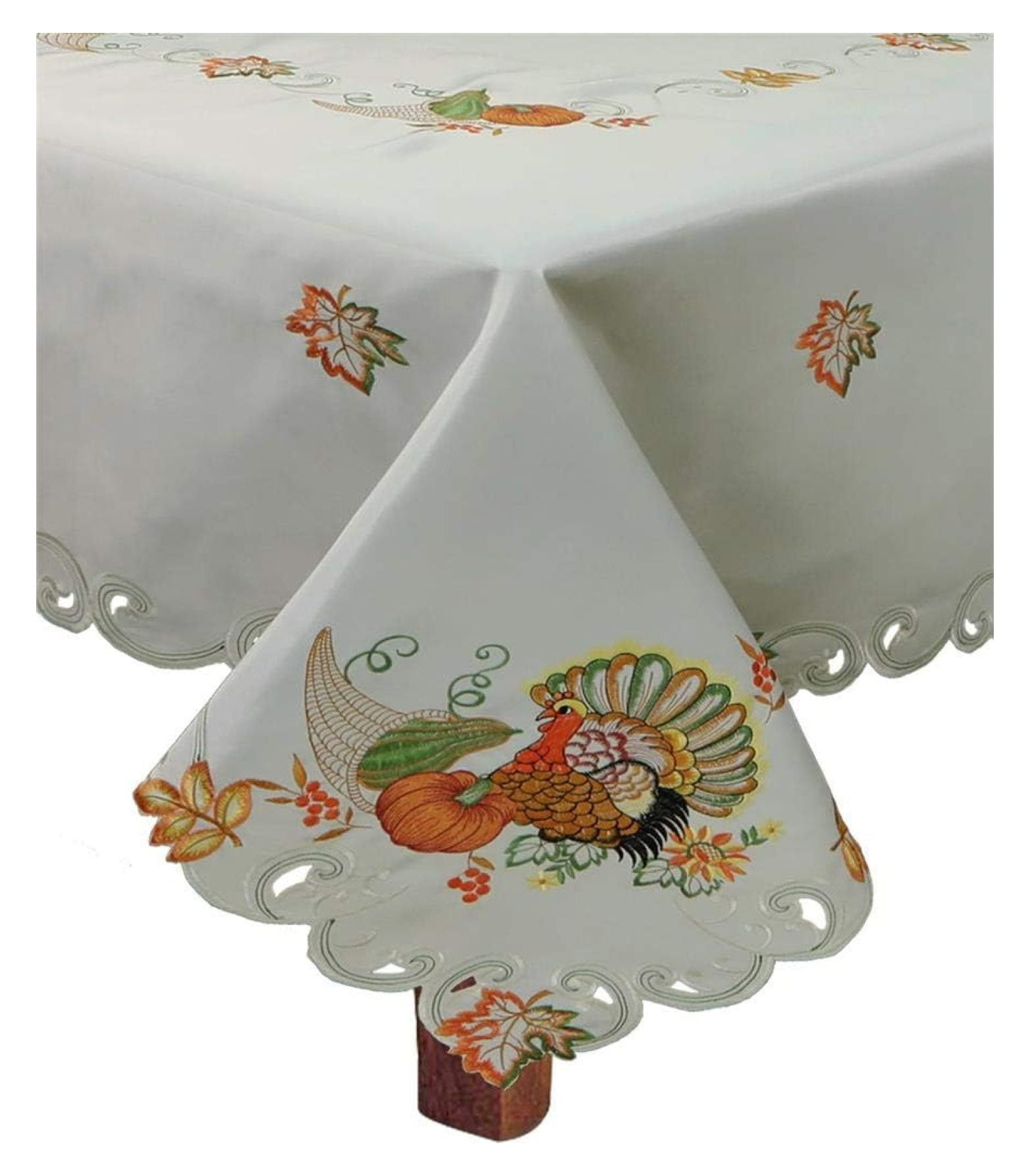 Fall Harvest Thanksgiving Tablecloth 86" Square with 12 Napkins ...