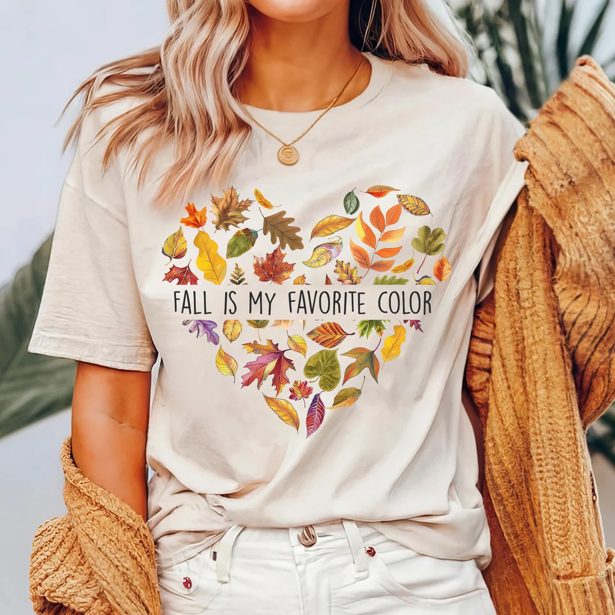 Fall Heart Leaves Shirt, Fall is My Favorite Color Shirt, Fall Leaves ...