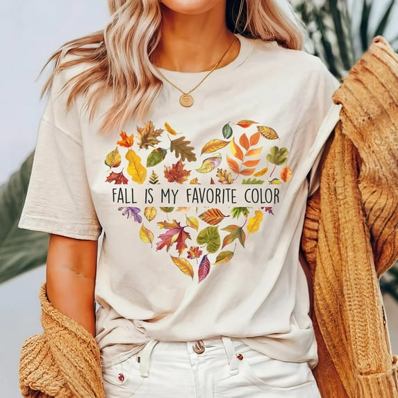 Fall Heart Leaves Shirt, Fall is My Favorite Color Shirt, Fall Leaves ...