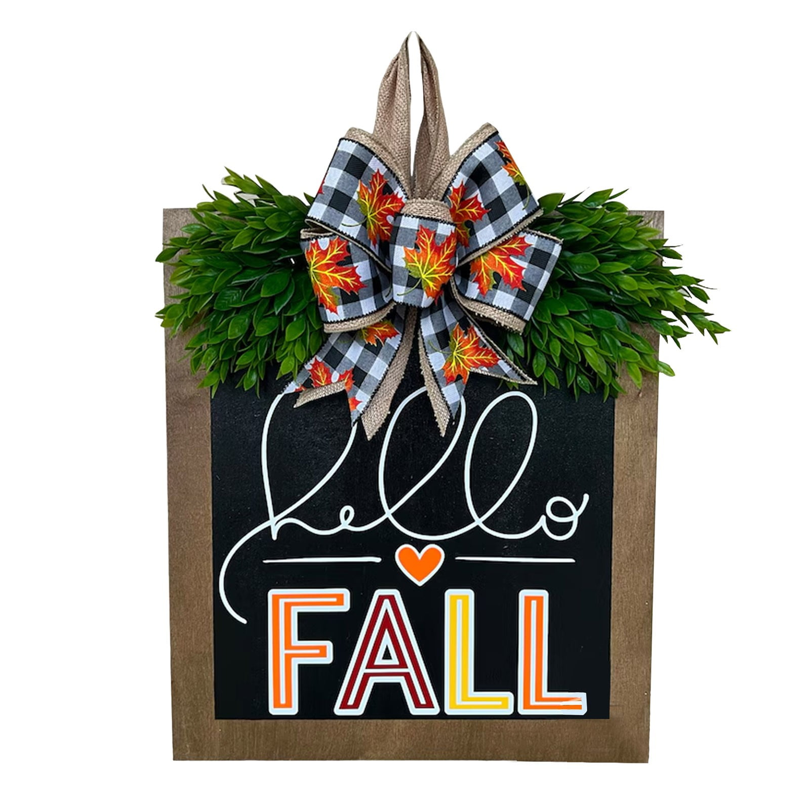 Fall Hello Sign Fall Front Porch Decor Autumn Hello Sign Pumpkin Fall ...