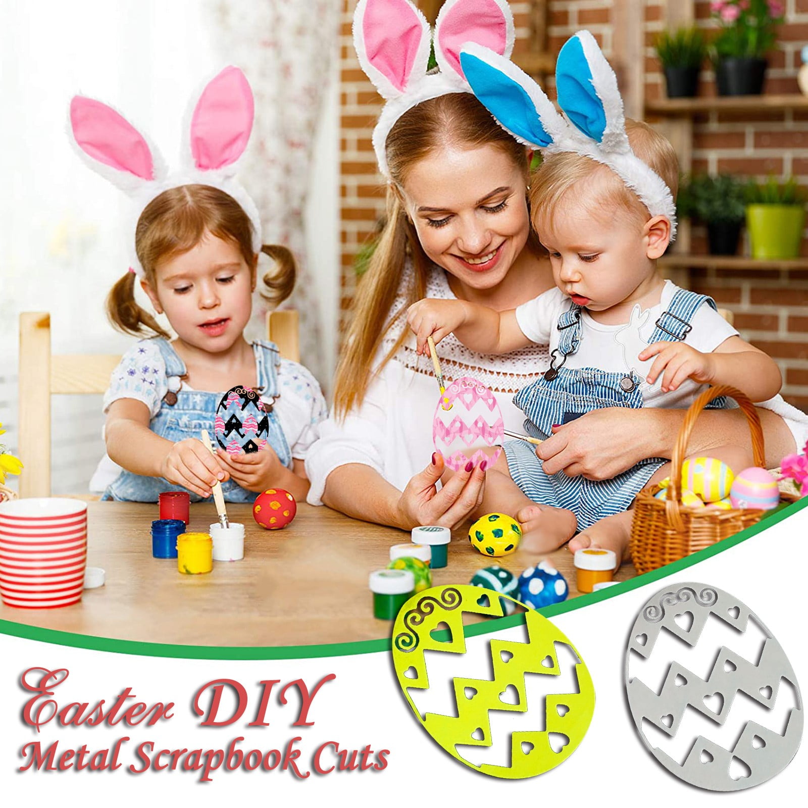 Fall Home Tools Easter Eggs Rabbit Metal Cutting Dies Bunny Stencil ...