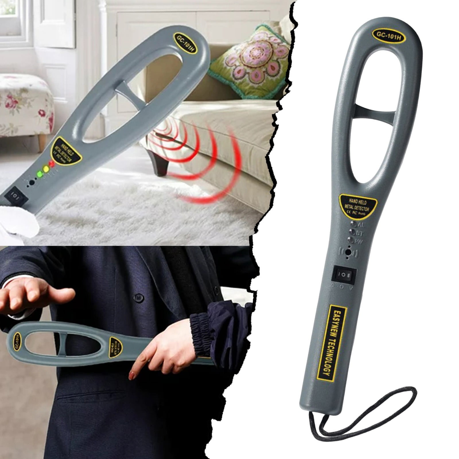 Fall Home Tools Portable Hand Held Metal Light Weight Scanner Wand High ...