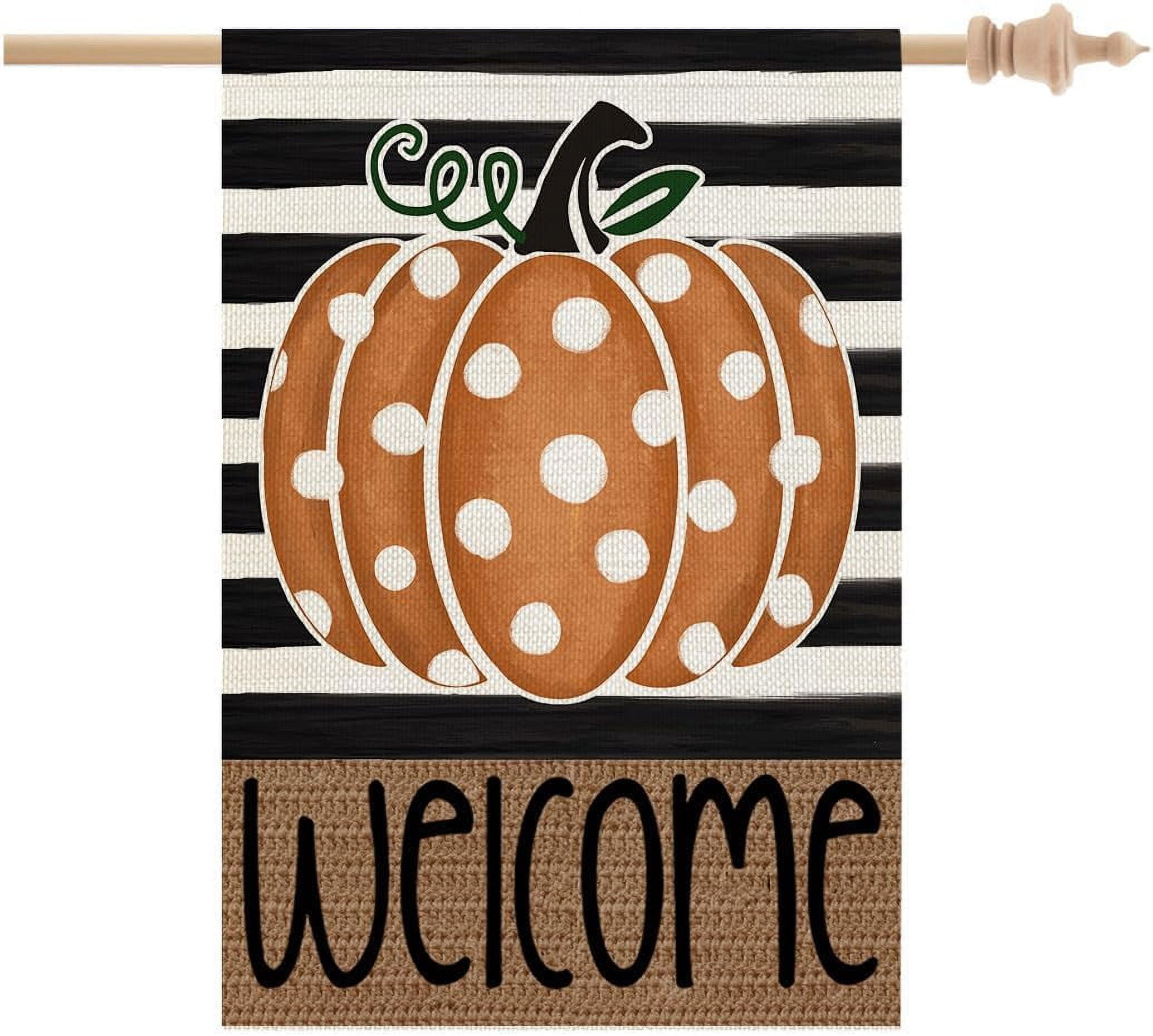 Fall House Flag 28x40 Inch Double Sided Burlap Large for Outside ...