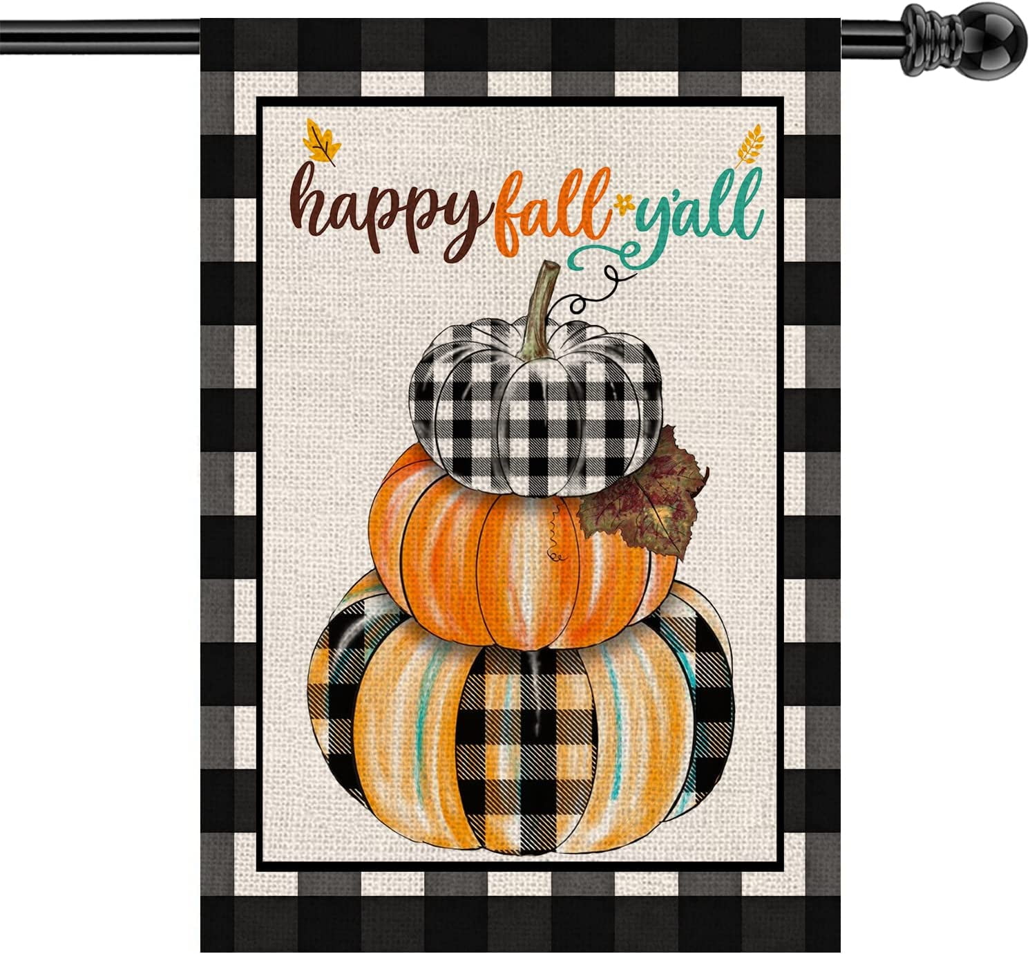 Fall House Flag Happy Fall Y''all Pumpkin Welcome Flags Double Sided ...