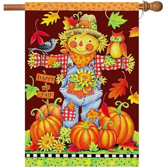 Carson Scarecrow Garden Flag, 12.5 x 18 inch Double Sided, Hay Friends ...