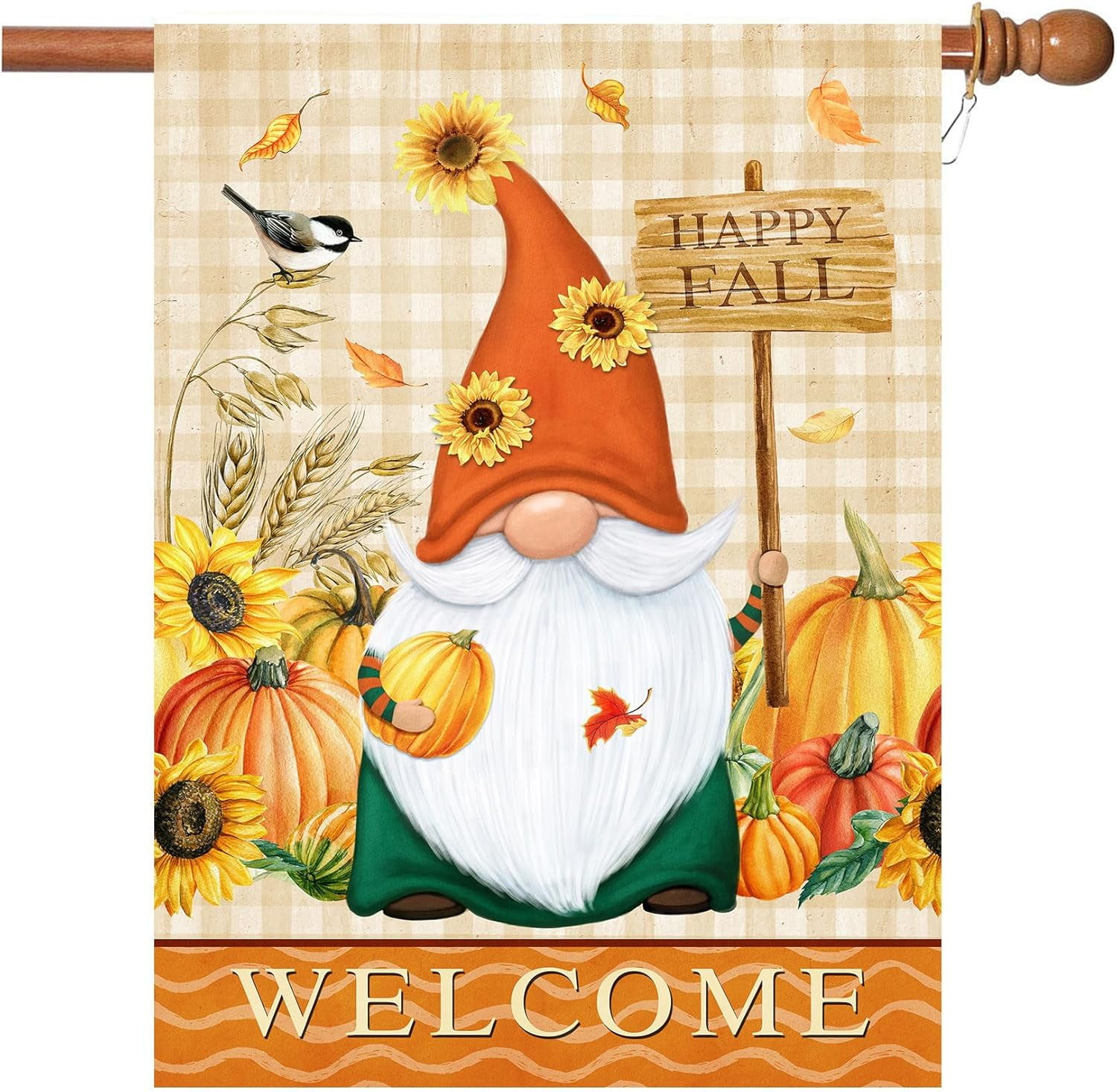 Fall House Flags Double Sided Thanksgiving Flag Harvest Pumpkin Yard ...