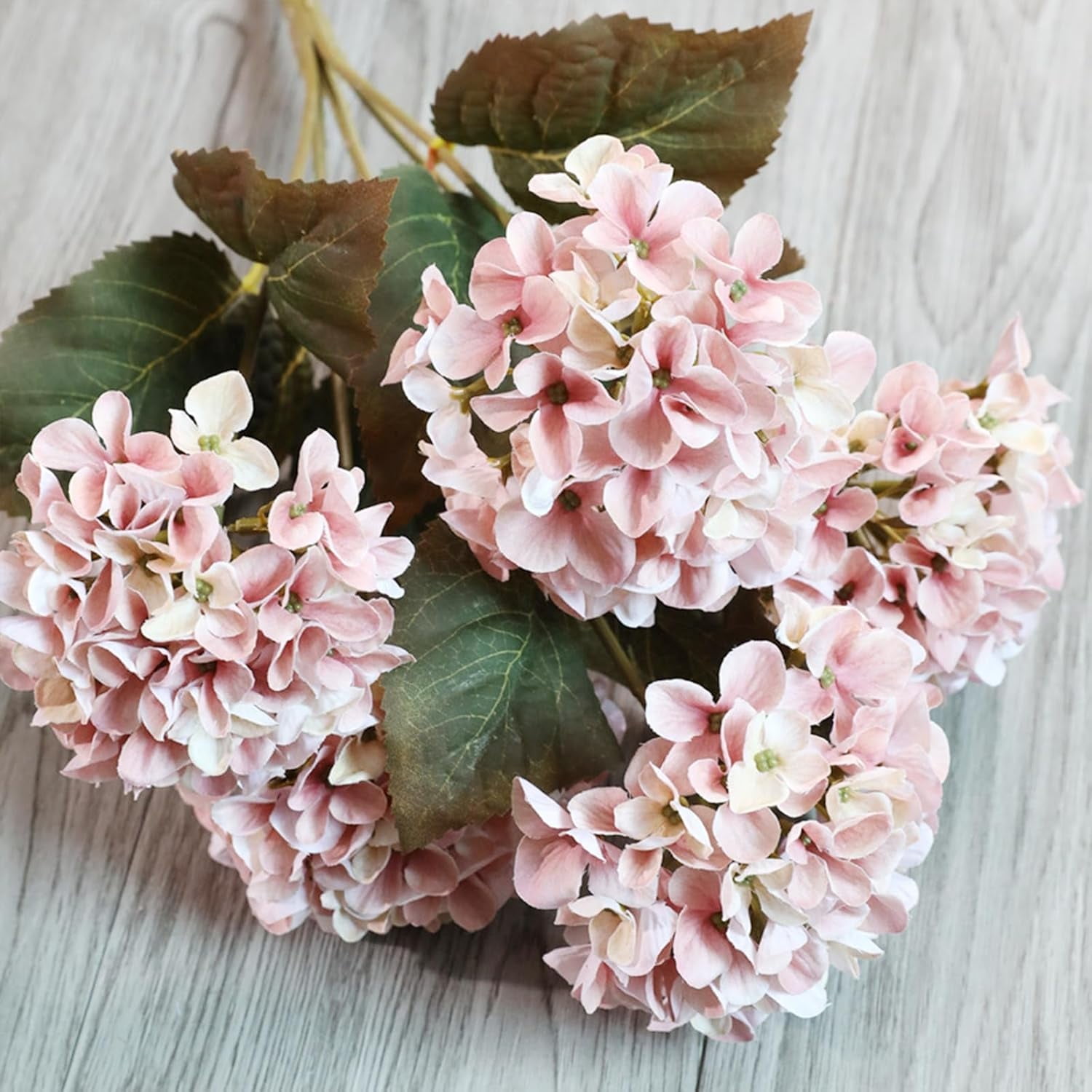 Fall Hydrangea Artificial Flowers, Fake Artificial Hydrangeas with ...
