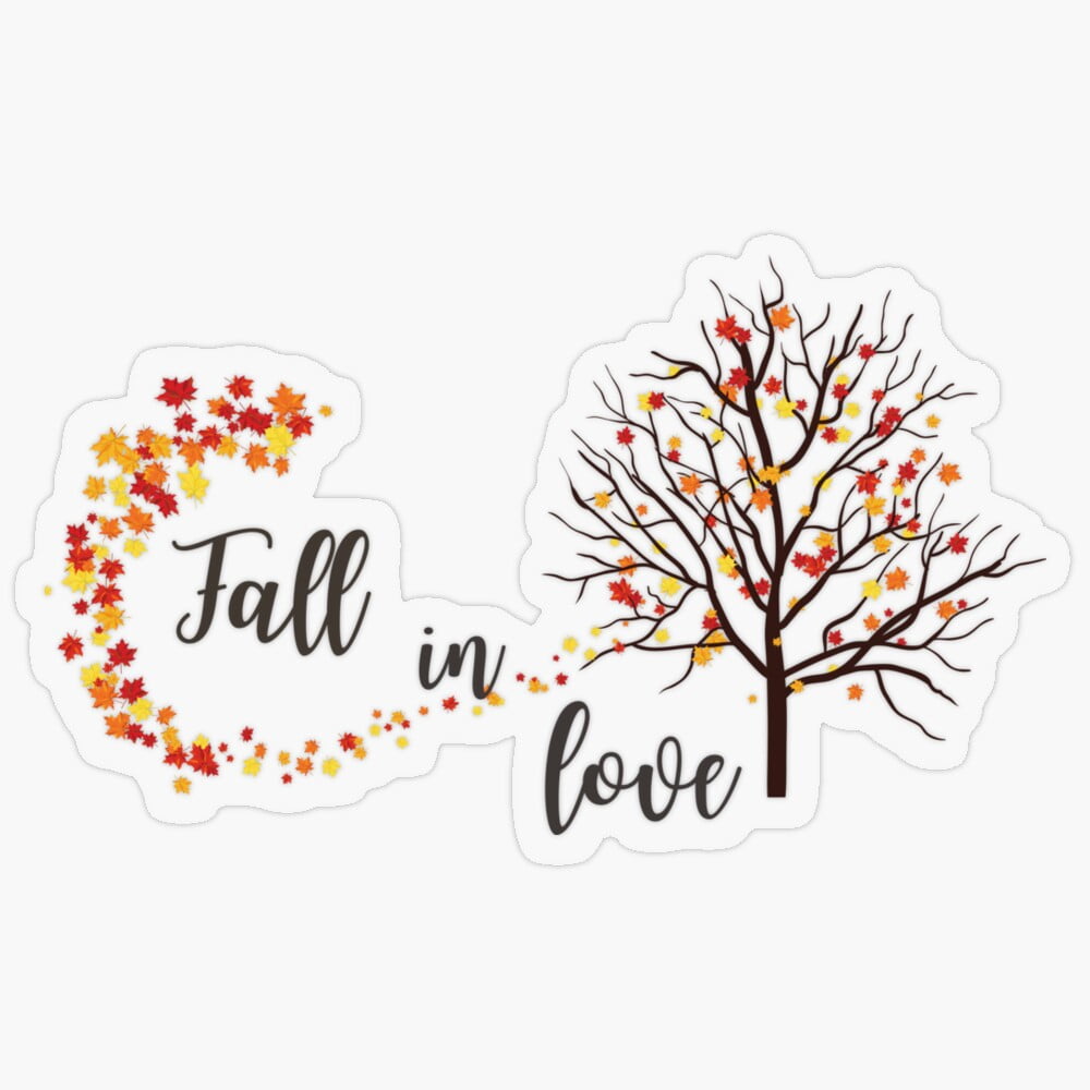 Fall In Love Transparent Sticker Phone Decal Water Bottle Stickers Car ...