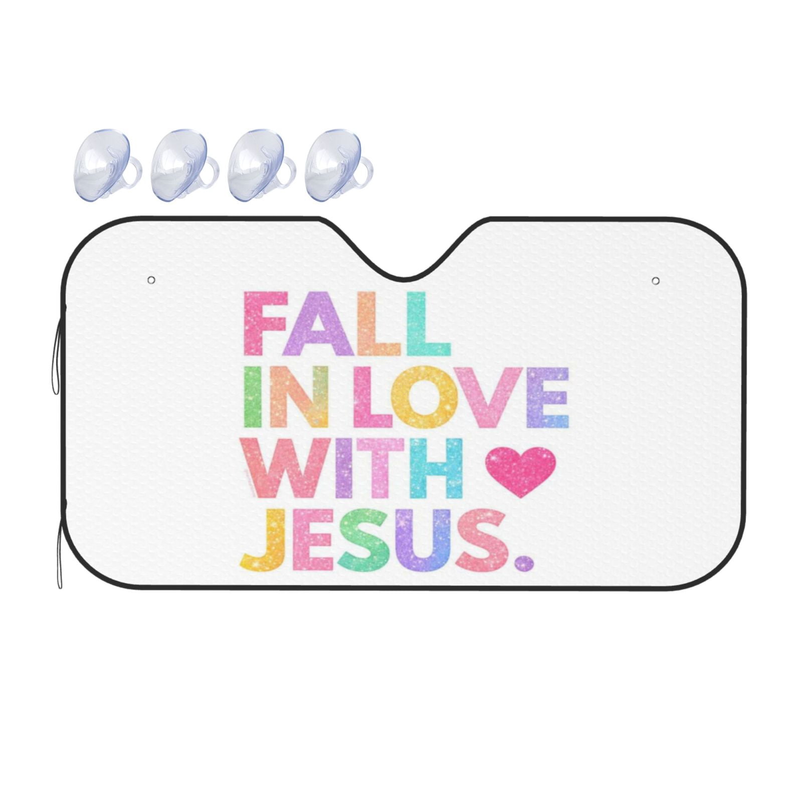 Fall In Love With Jesus Foldable Car Windshield Sun Shade UV Heat ...