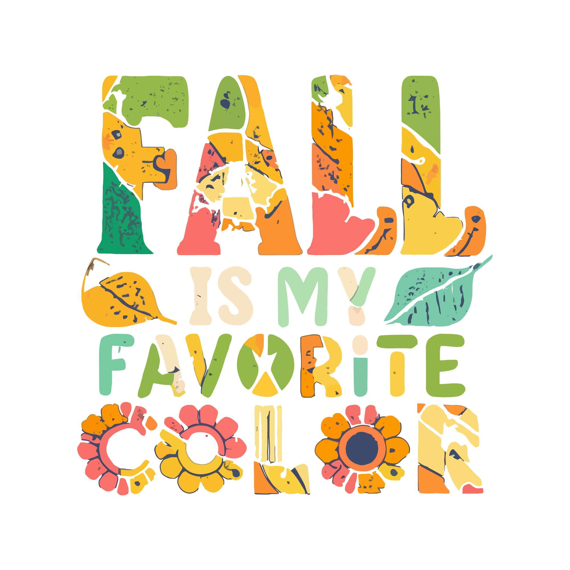 Fall Is My Favorite Color Scarlet red honey gold cinnamon orange Quote ...