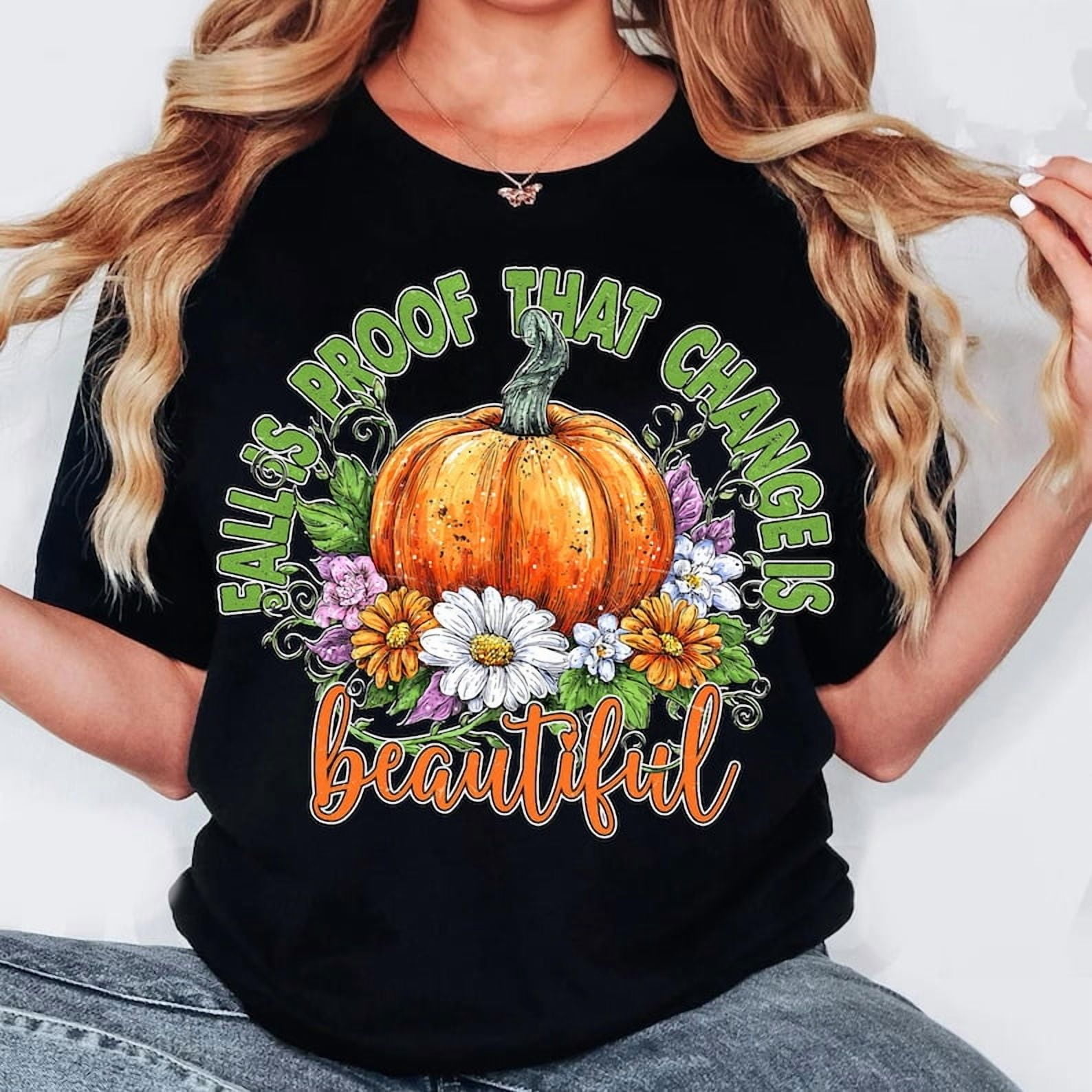 Fall Is Proof That Change Is Beautiful Png, Retro Christian Autumn ...