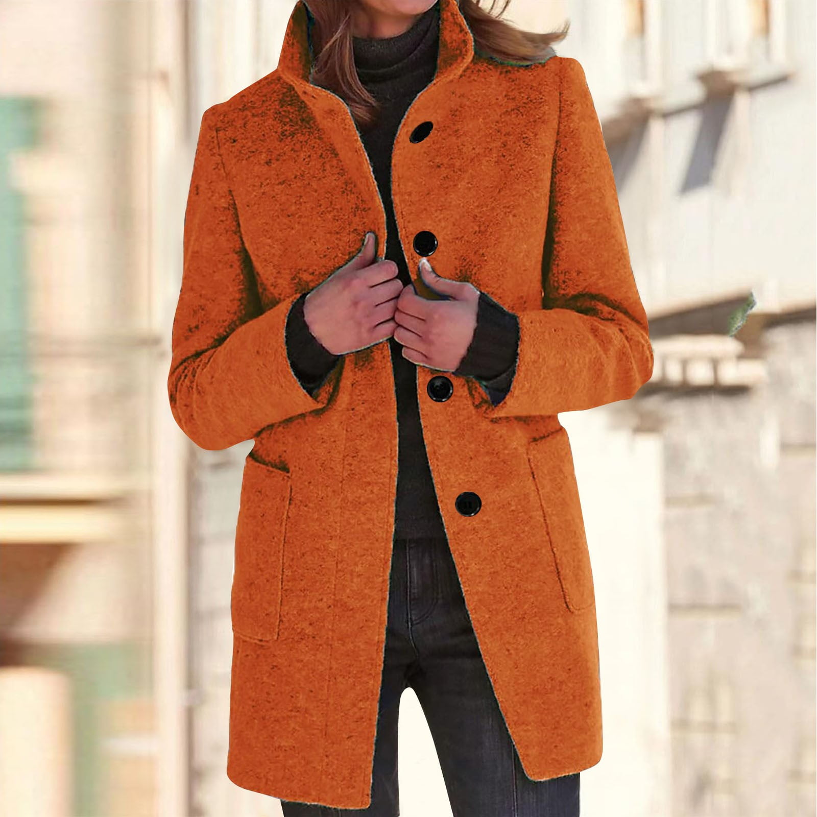Fall Jacket Women Long Coats For Women Winter Coat Button Down Business ...