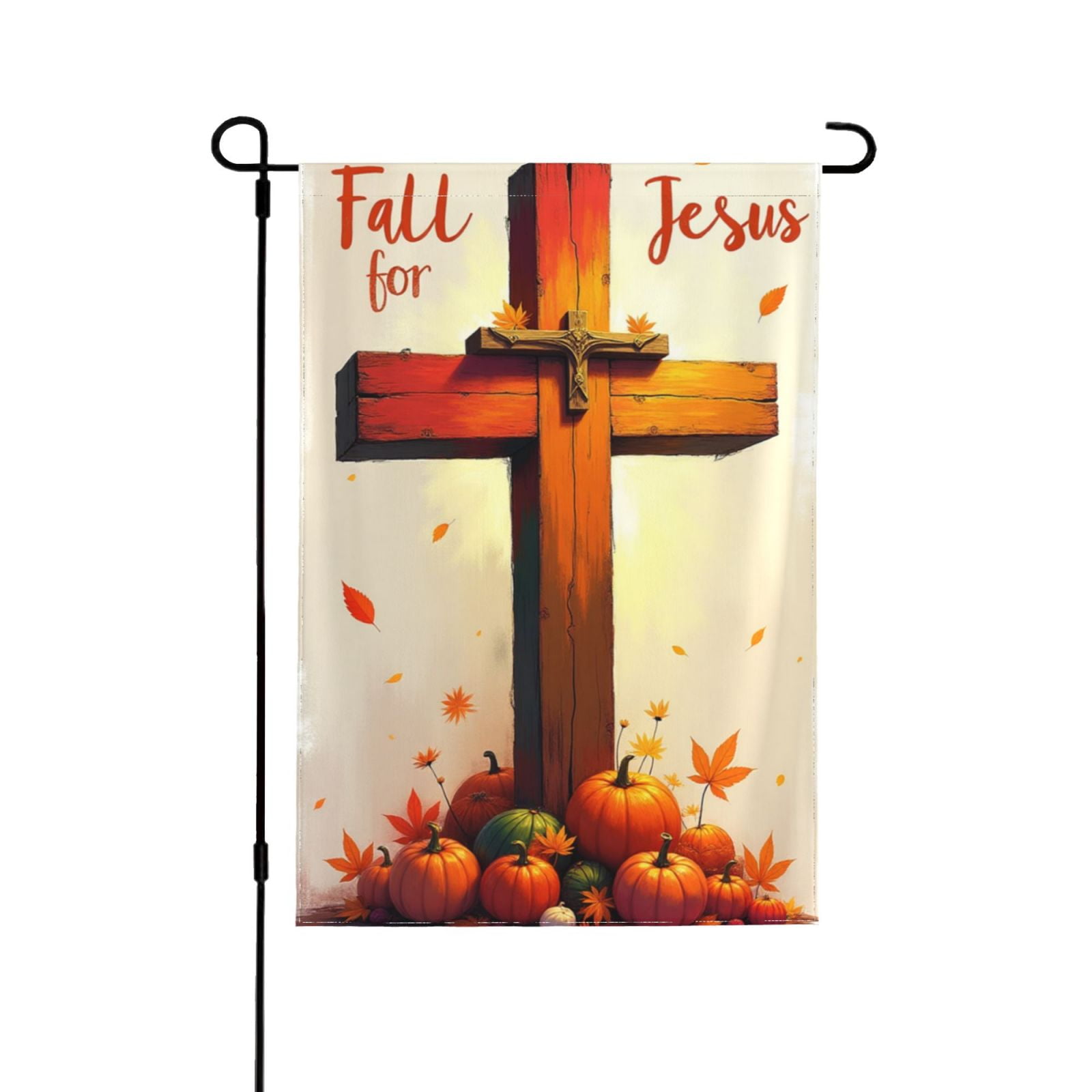 Fall For Jesus He Never Leaves Religious Sunflower Pumpkin Autumn Cross ...