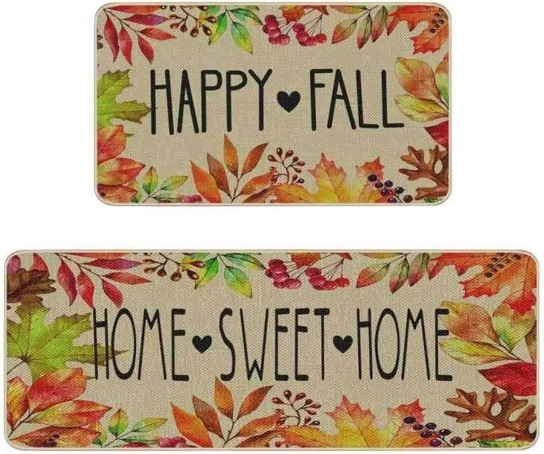 Fall Kitchen Mat Set,Fall Kitchen Rug,Fall Gnome Pumpkin Kitchen Mat ...
