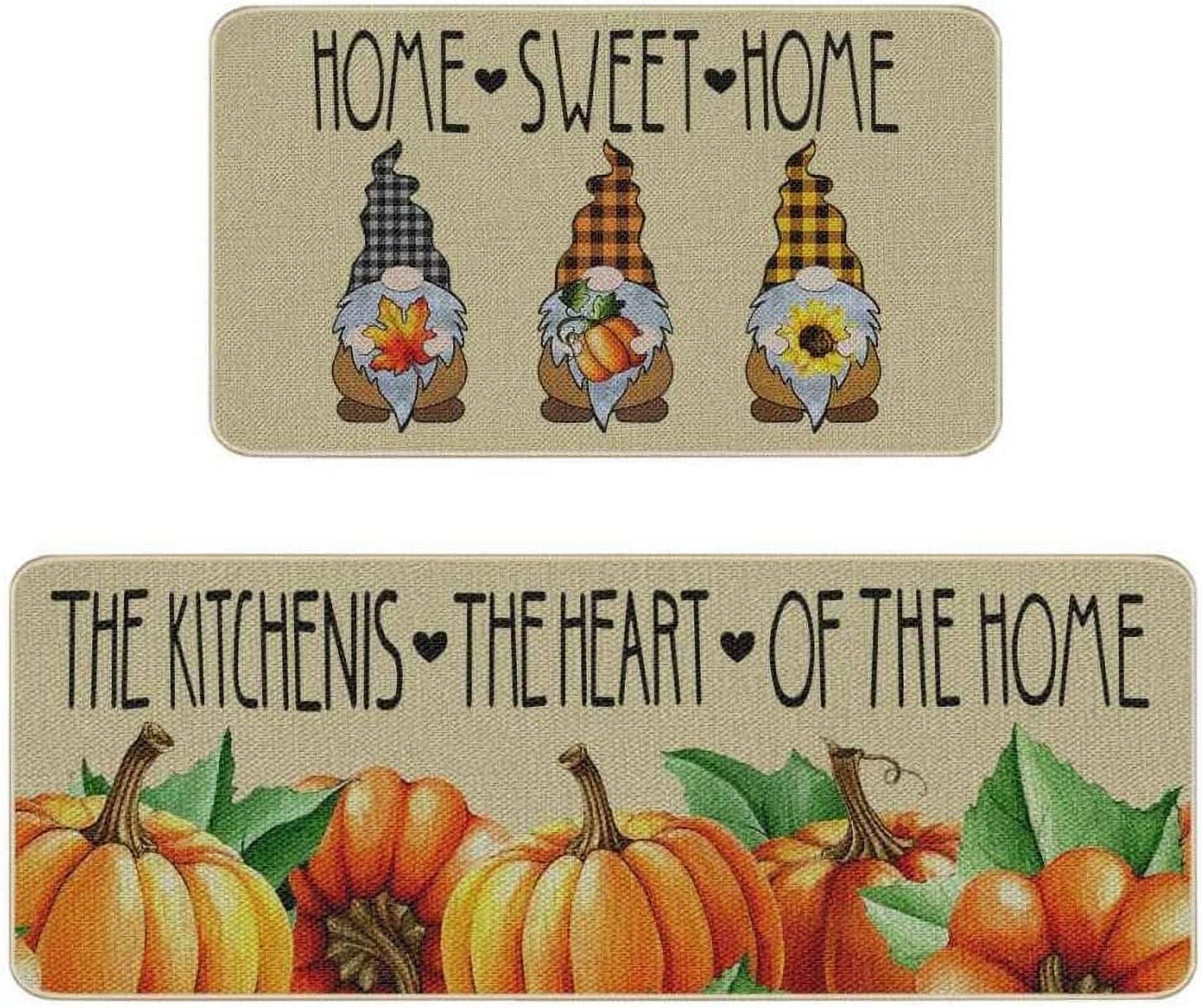 Fall Kitchen Mat Set,Fall Kitchen Rug,Fall Gnome Pumpkin Truck Kitchen ...