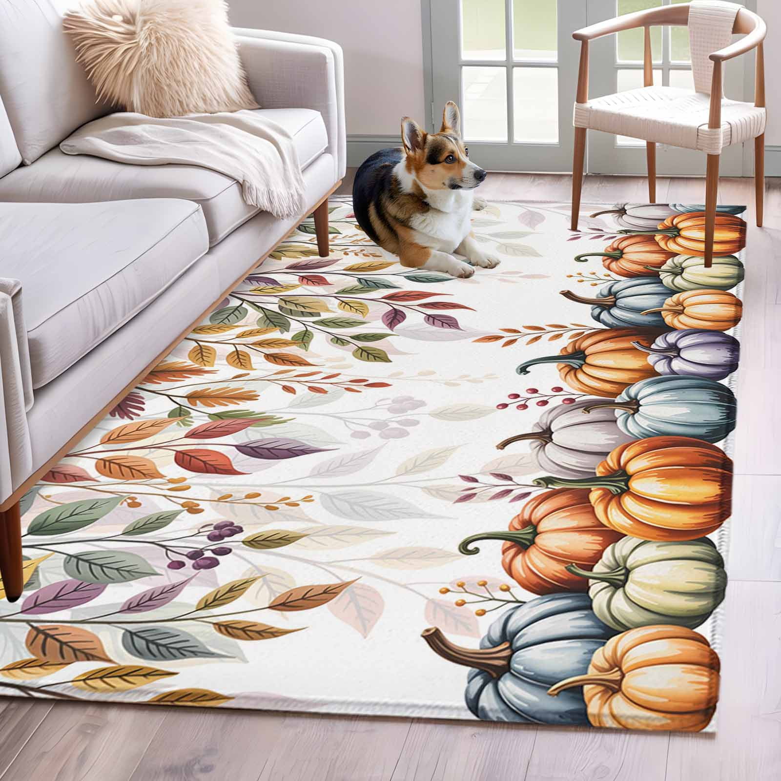 Fall Kitchen Runner Rug 2.7x5 Washable Runners for Hallway Non Slip ...