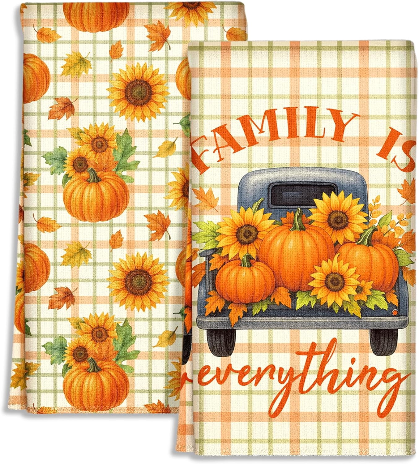 Fall Kitchen Towels Set of 2 - Fall Kitchen Dish Towels 18x26 Inches ...
