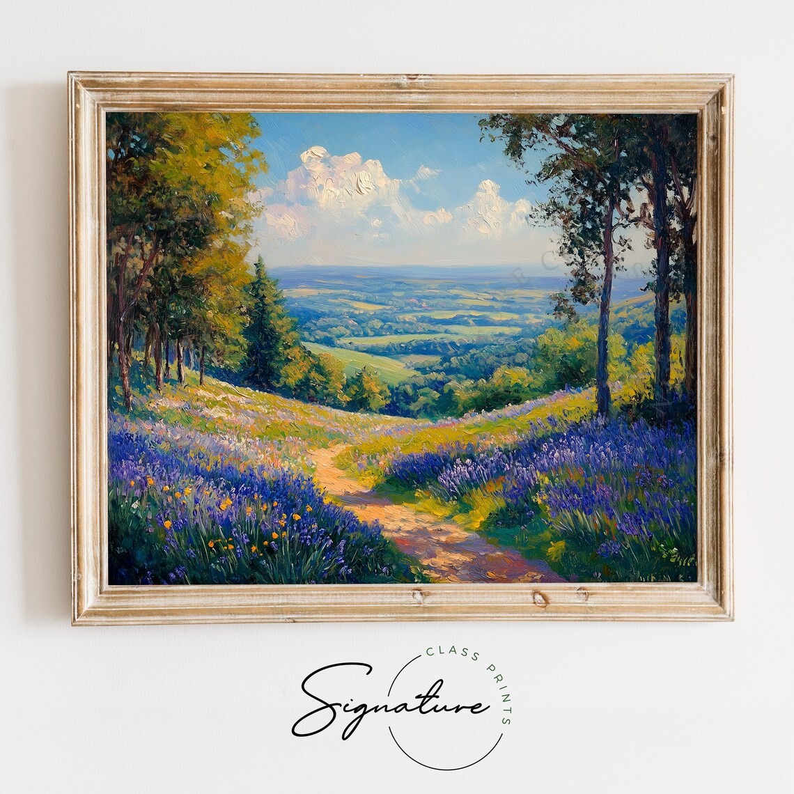 Fall Lake Landscape With Bluebells, Rustic Cornwall, Earthy Coastal ...