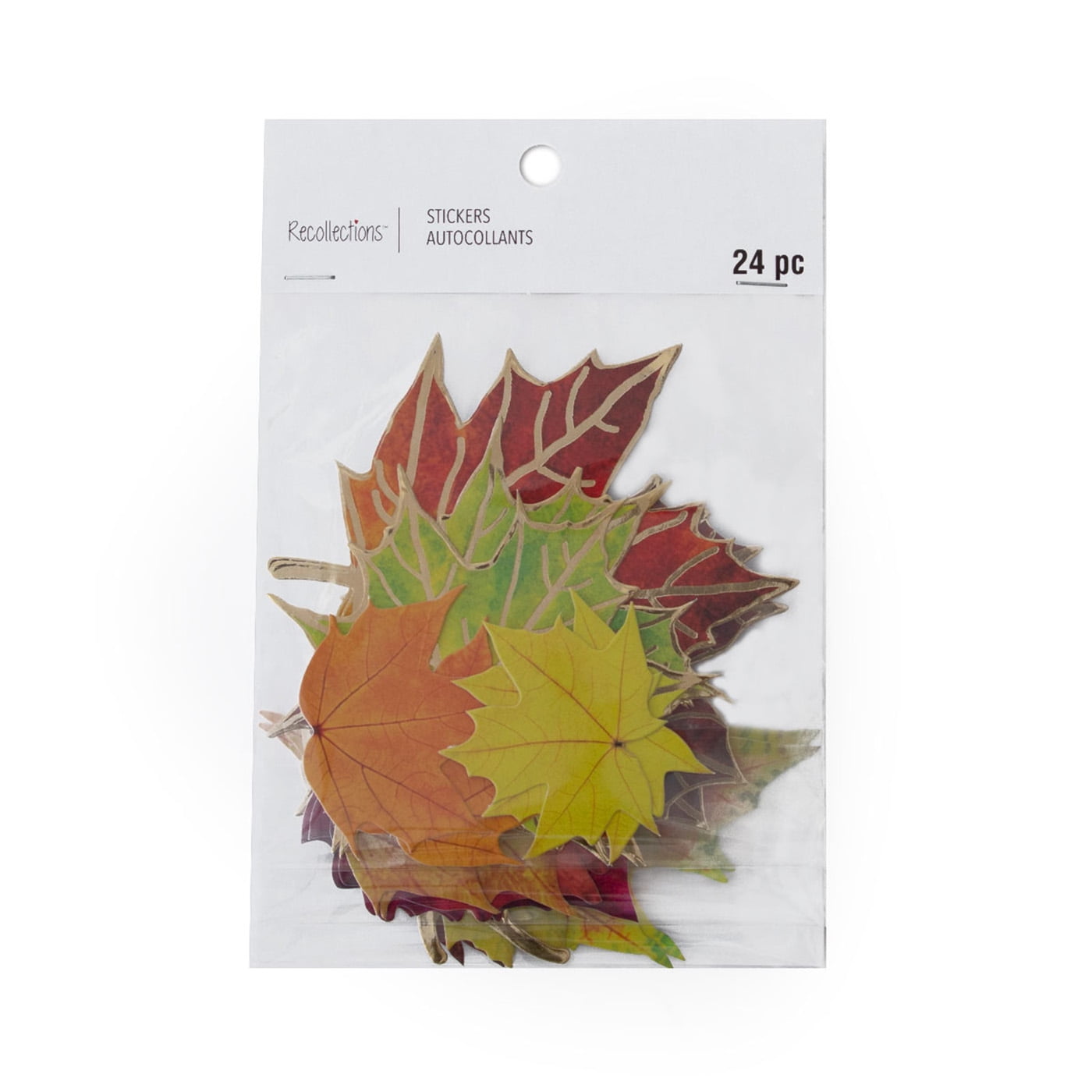 Fall Leaf Die Cut Stickers by Recollections - Vinyl Sticker Pack for ...