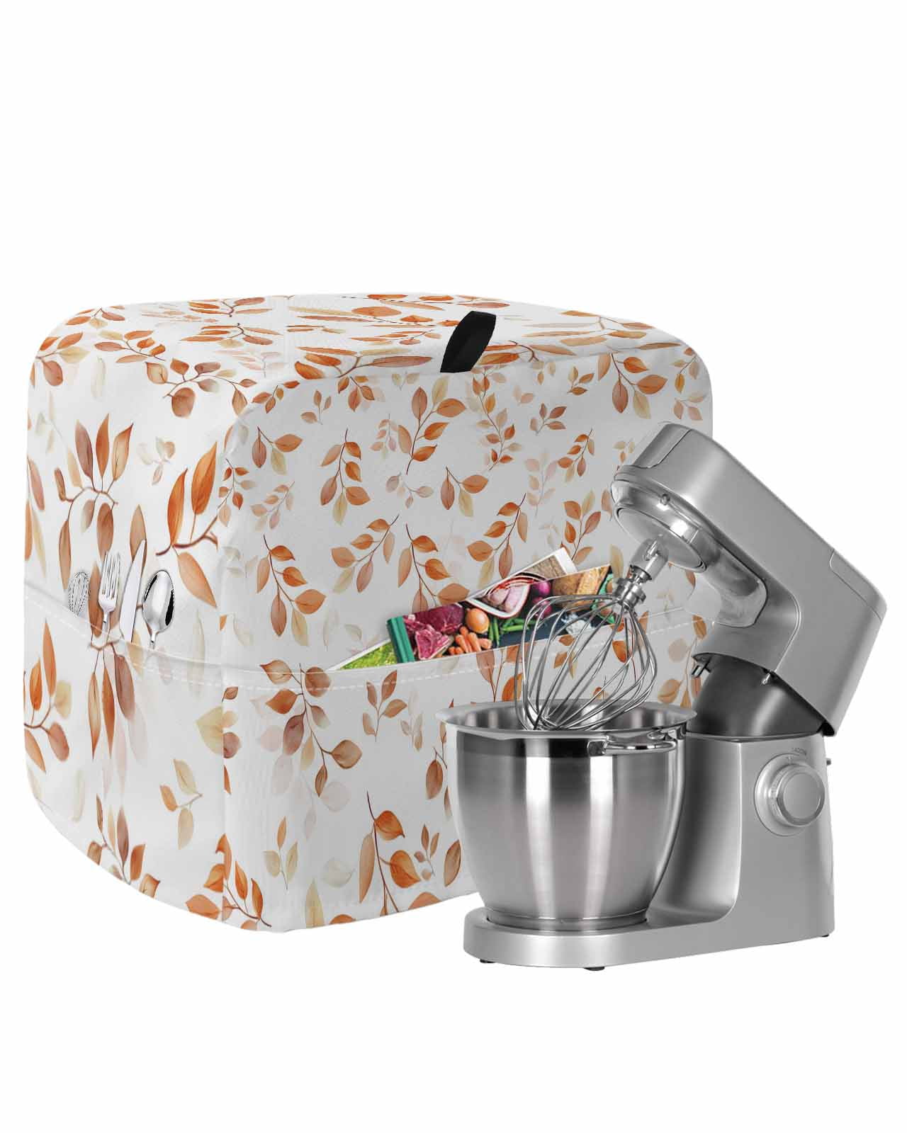 Fall Leaf Stand Mixer Dust Cover with Storage Pocket & Handles, Retro ...