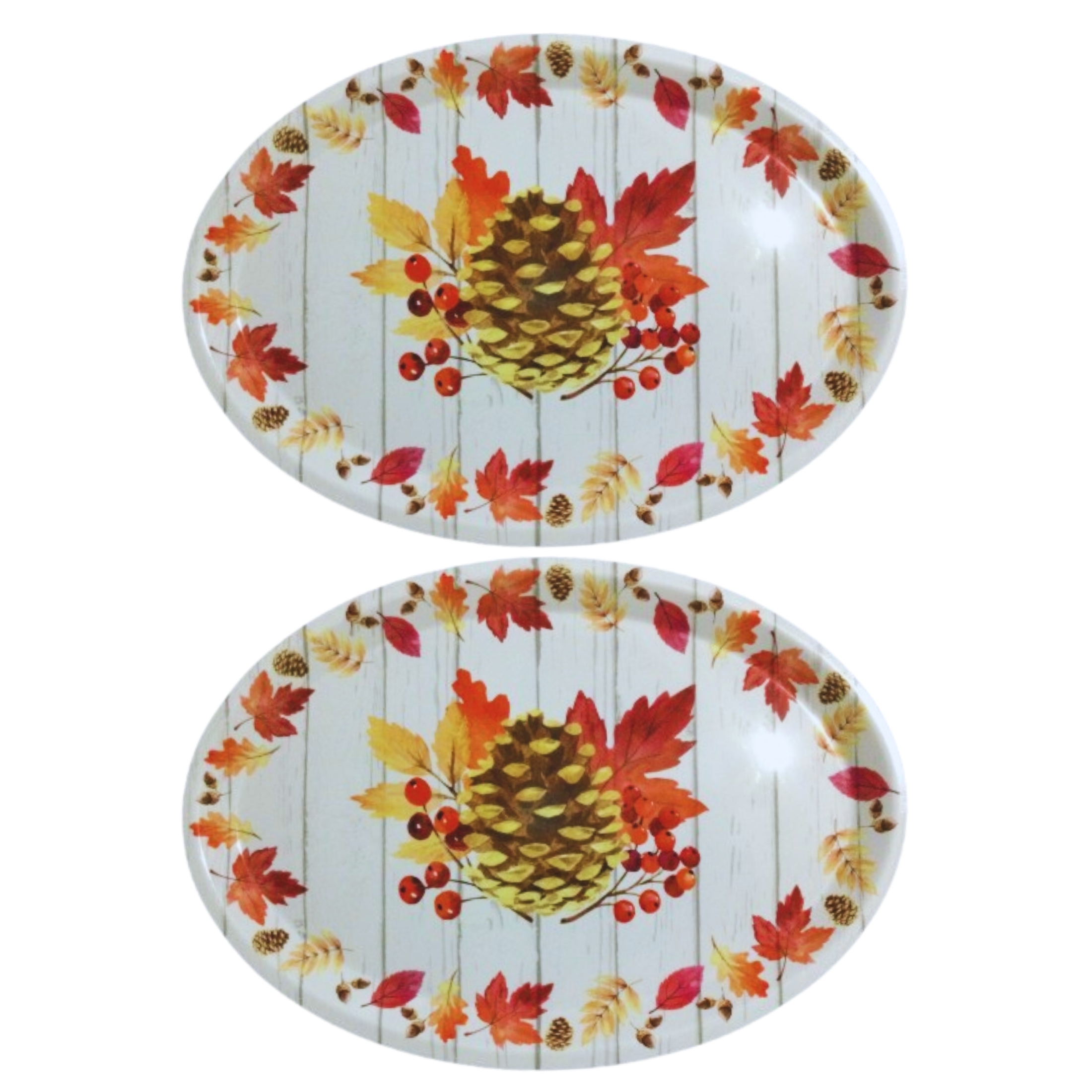Fall Leaf Thanksgiving Oval Platters Tray Accessories for Food ...