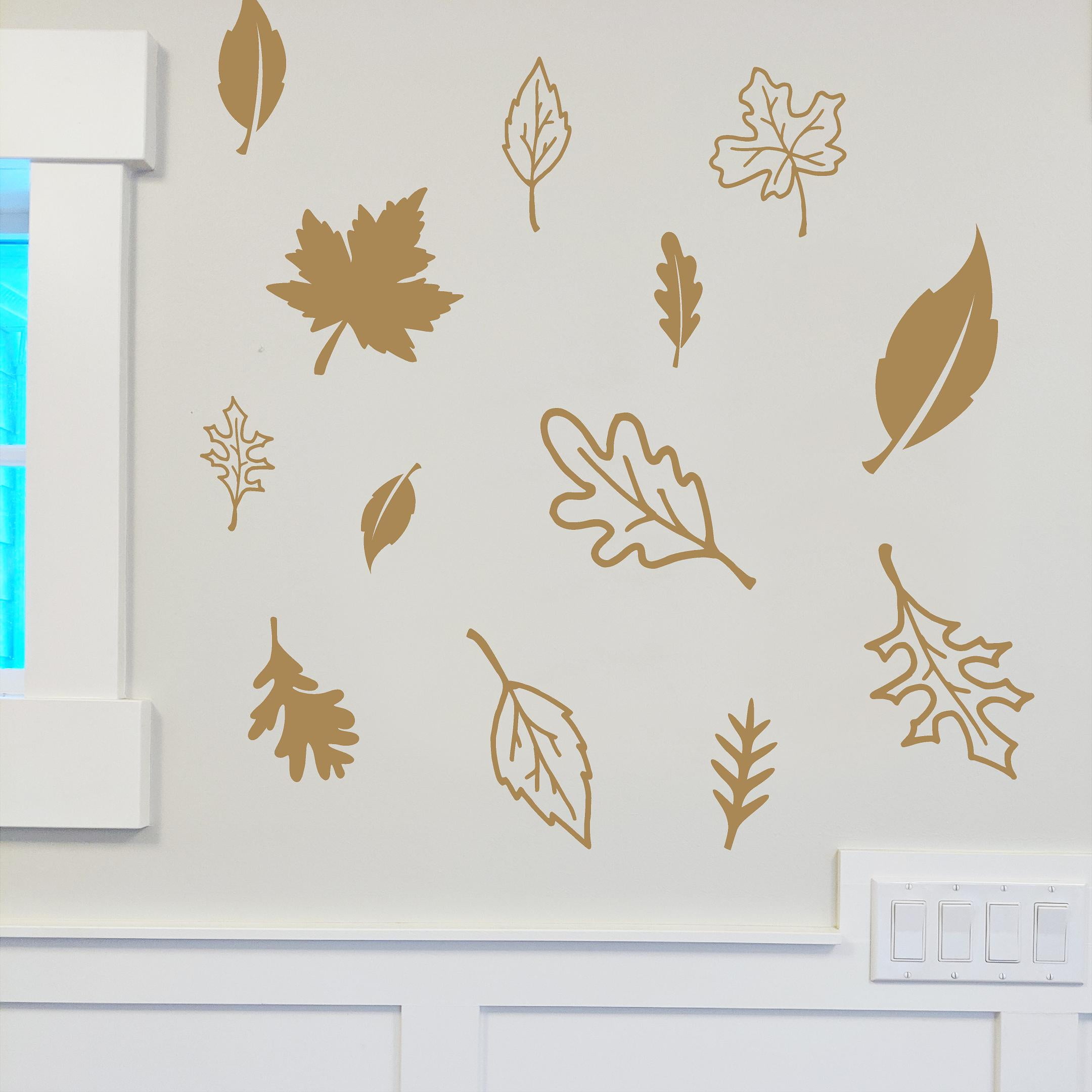 Fall Leaves Autumn Decals and Decor Vinyl Lettering Decal Stickers Self ...