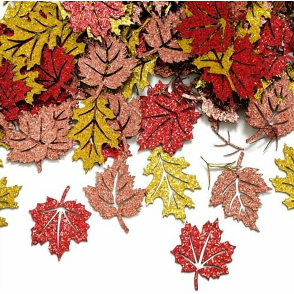Fall Leaves Confetti, Autumn Confetti Thanksgiving Fall Maple Leaves ...