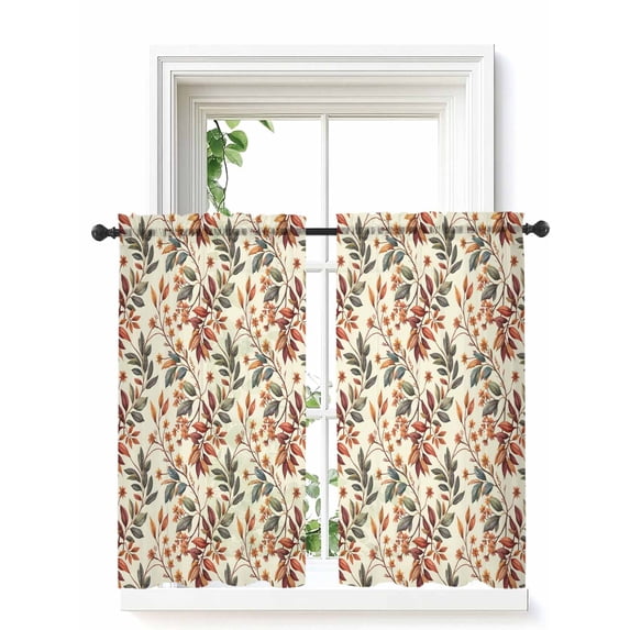 Fall Leaves Curtains 54 Inch Length, Sheer Curtains for Bedroom Living ...