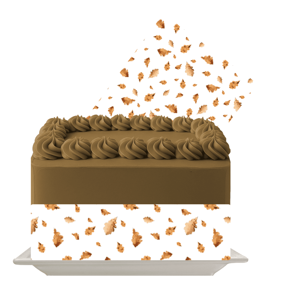 Fall Leaves Edible Cake Wrap | Autumn Leaf Icing Sheet | Seasonal Cake ...