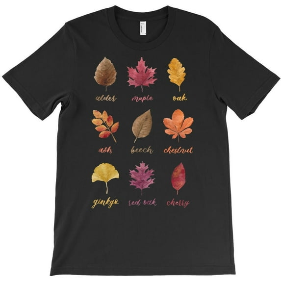 Fall Leaves Fall Leaves Chart Watercolour Painting And H20474 T-Shirt ...