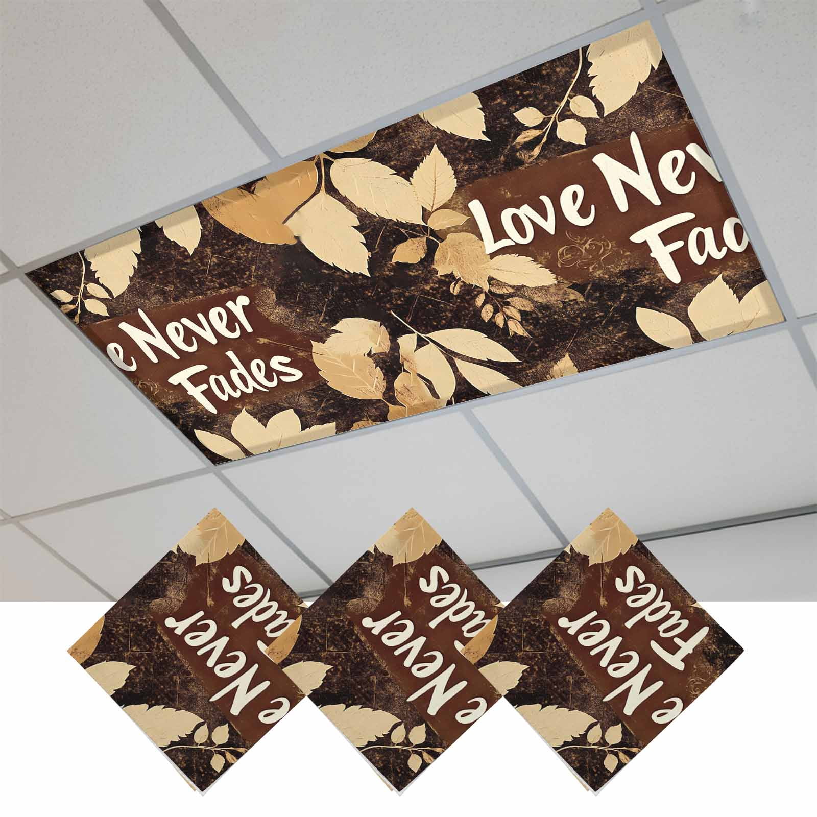 Fall Leaves Magnetic Fluorescent Light Covers for Ceiling Lights 2 x 4 ...