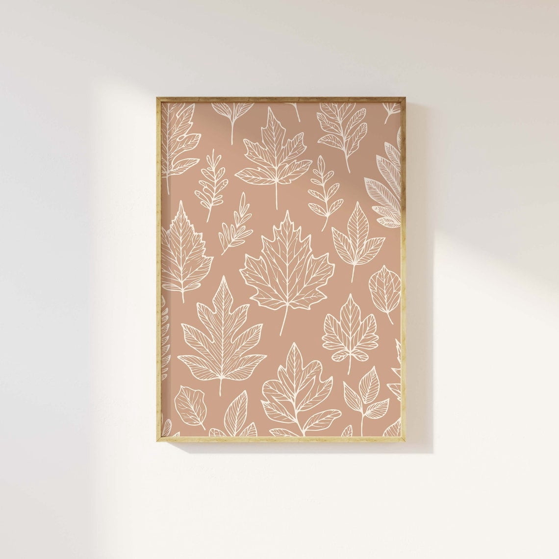 Fall Leaves Poster Thanksgiving Wall Art Friendsgiving Autumn Decor ...