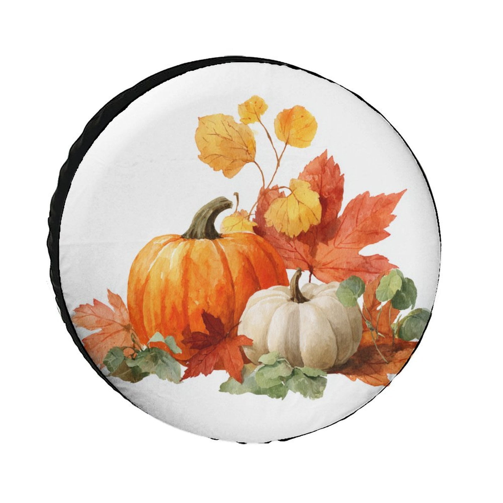 Fall Leaves And Pumpkins Spare Tire Cover Seasonal Autumn Harvest ...