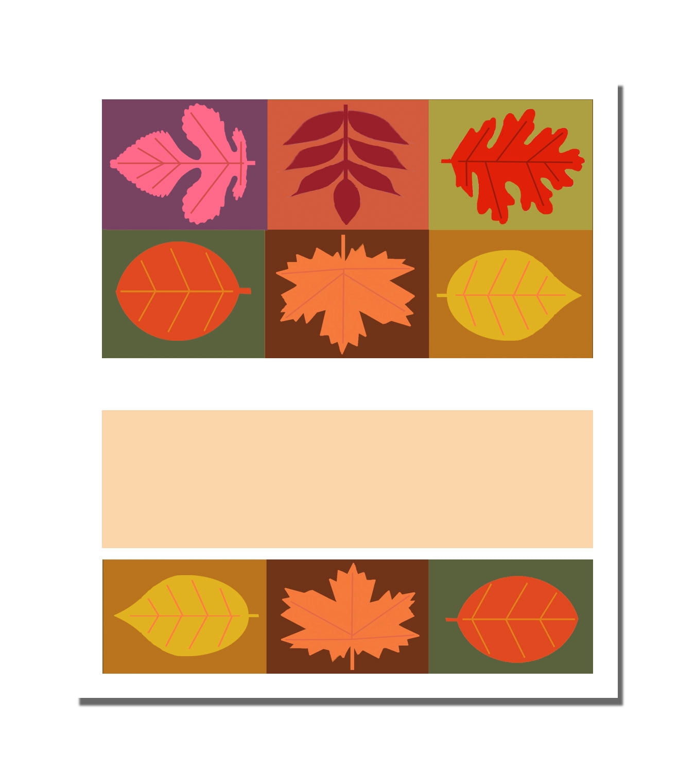 Fall Leaves Table Tent Place Cards - 25 Fall Leaves Guest Seating Name ...