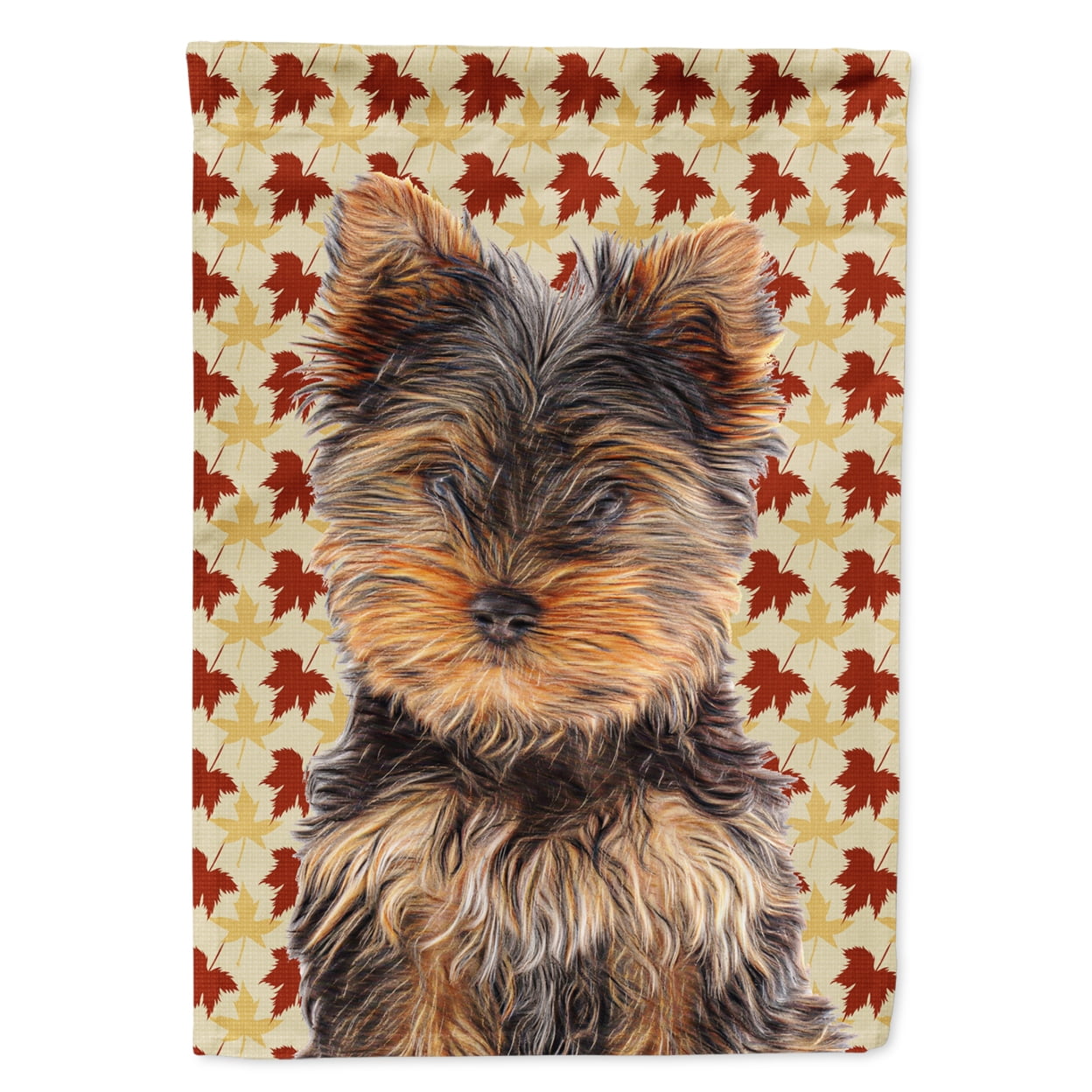 Fall Leaves Yorkie Puppy / Yorkshire Terrier House Flag - Walmart.com